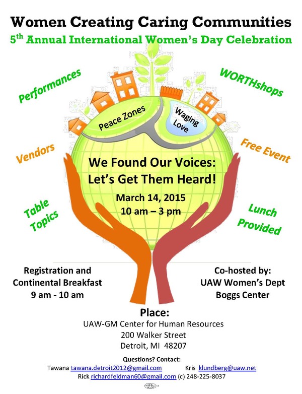 Women Creating Caring Communities March 14, 2015 | The Boggs Blog